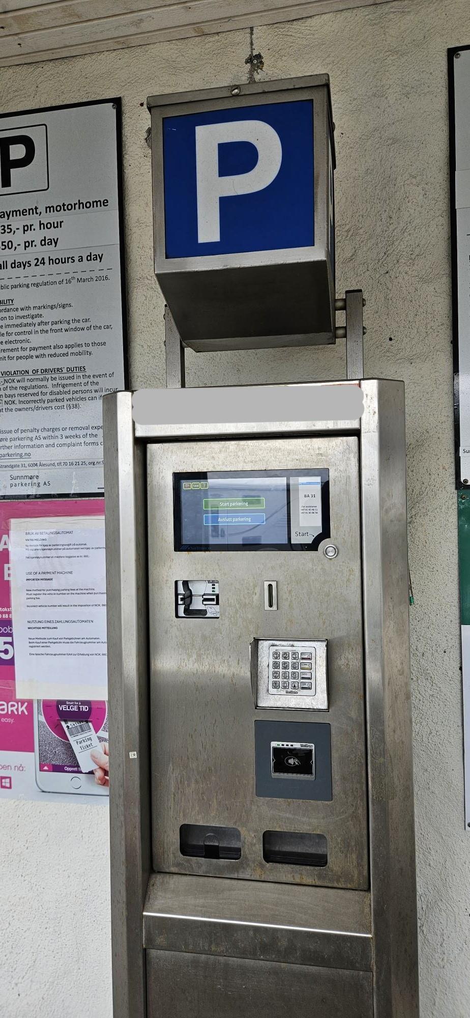 Betaling med mynt på våre automater - Ålesund parkering AS